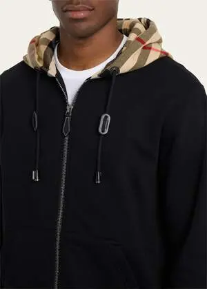 Burberry Samuel Full-zip Check Hoodie