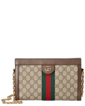 Gucci Gucci Ophidia Small Gg Supreme Canvas Shoulder Bag Brown