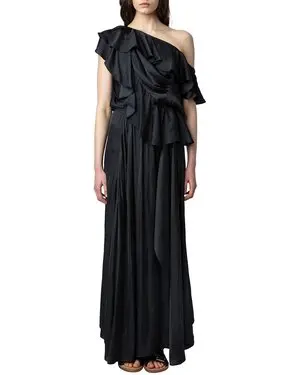 Zadig&Voltaire Zadig & Voltaire Ryu Satin Silk-Blend Dress - Nocolor