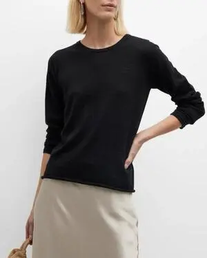 Majestic Filatures Cashmere Pullover - Noir