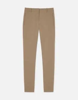 Lafayette 148 New York Stretch Mid Rise Slim Ankle Pants - Cadet Khaki