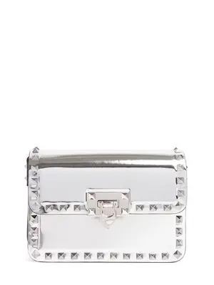 Valentino Garavani VALENTINO GARAVANI Rockstud Shoulder Bag - Silver