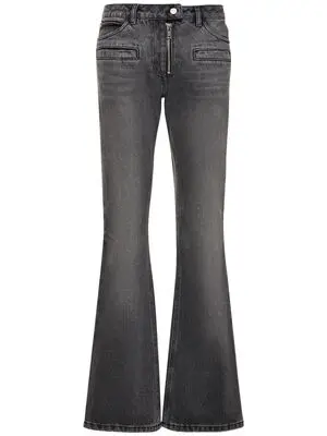 COURREGES COURREGES Zipped Bootcut Jeans - Grey