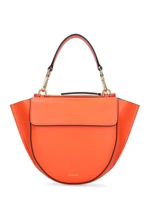 WANDLER Mini Hortensia Leather Top Handle Bag - Nectar