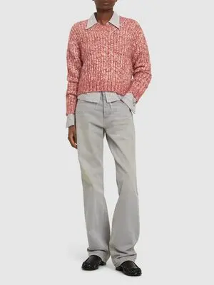 Acne Studios Chunky Mélange Wool Blend Knit Sweater
