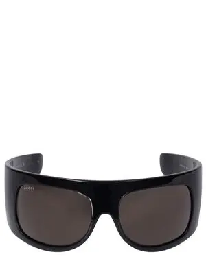 Gucci Gg1633s Mask Acetate Sunglasses - Black | Editorialist