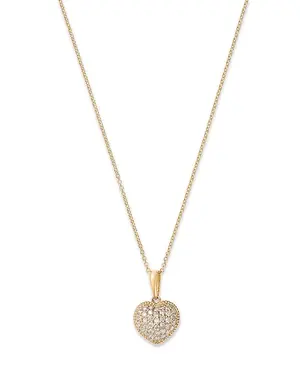 Bloomingdale'S Diamond Pave Heart Pendant Necklace In 14k Yellow - Gold