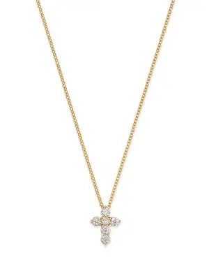 Bloomingdale'S Diamond Cross Pendant Necklace - Gold