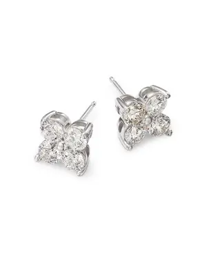 Bloomingdale'S Diamond Clover Stud Earrings, 2.50 Tcw