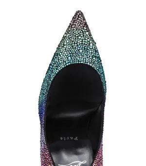 CHRISTIAN LOUBOUTIN Condora Strass Rainbow Pumps 100