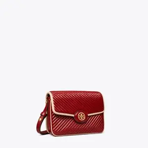 Tory Burch Robinson Patent Quilted Shoulder Bag