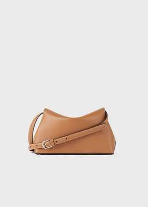 TOTEME T-lock Grained-leather Clutch