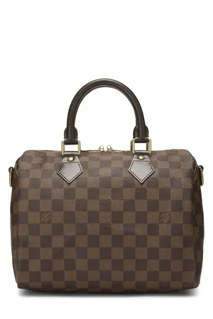 LOUIS VUITTON Damier Ebene Speedy Bandouliere 25 - Brown