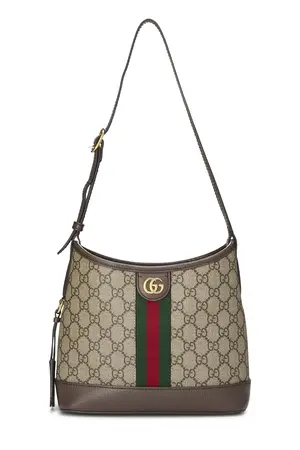 Gucci Original Gg Supreme Ophidia Shoulder Bag - Brown