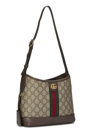 Gucci Original Gg Supreme Ophidia Shoulder Bag - Brown