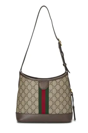 Gucci Original Gg Supreme Ophidia Shoulder Bag - Brown