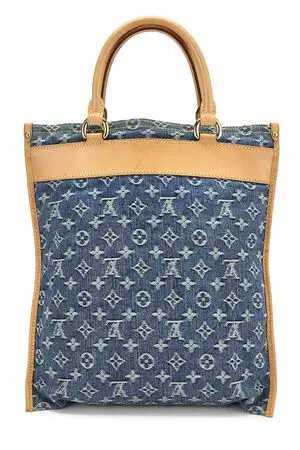 LOUIS VUITTON Monogram Denim Flat Shopper