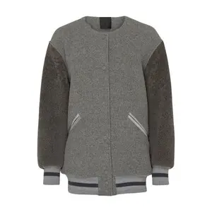 Givenchy Oversized Varsity Jacket - Light_grey_melange
