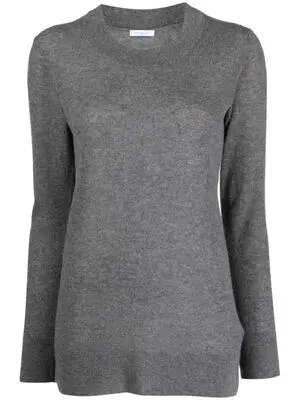 Malo Malo Fine-Knit Crew-Neck Sweater - Grey