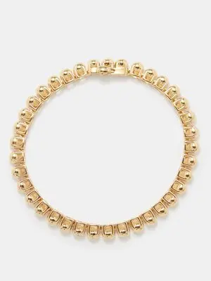 ANNIKA INEZ Annika Inez - 14kt Gold-plated Sterling-silver Tennis Bracelet - Womens - Gold - ONE SIZE - Gold