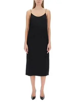Michael Kors Logo Strap Dress - Black