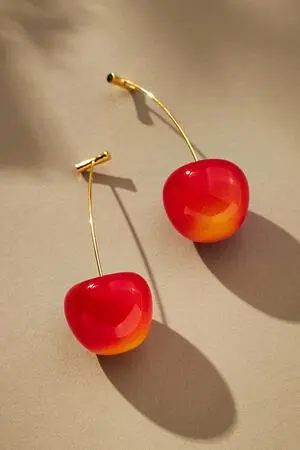 Anthropologie Drop Earrings - Cherry