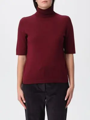 ALLUDE Pullover Sweater - Burgundy