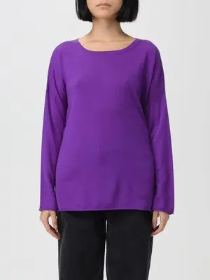 ALLUDE Pullover Sweater Violet