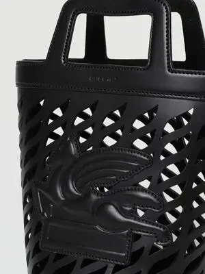 Etro Perforated Leather Bag - Black