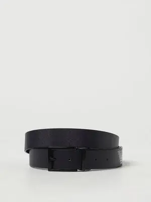 Emporio Armani Reversible Leather Belt - Blue