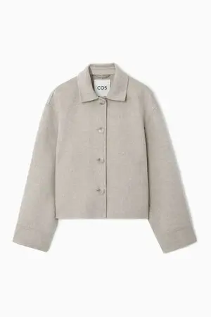Cos Boxy Double-Faced Wool Jacket - Beige | Editorialist
