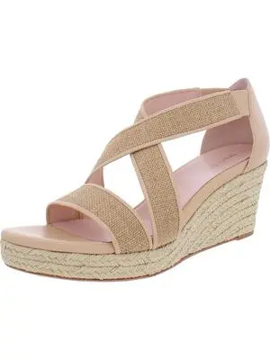 Taryn Rose Krissy Womens Linen Platform Wedge Sandals - Multi