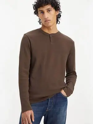 LEVI'S Thermal Henley Pirate Black
