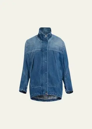 Versace Denim Jacket With Special Compound - Medium Blue