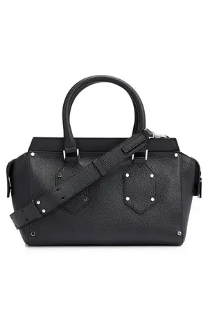 BOSS Small Ivy Leather Shoulder Bag