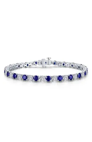 Lafonn Alternating Simulated Diamond Tennis Bracelet - Blue