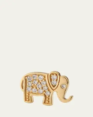 SYDNEY EVAN 14k Yellow Diamond Elephant Stud Earring - Gold