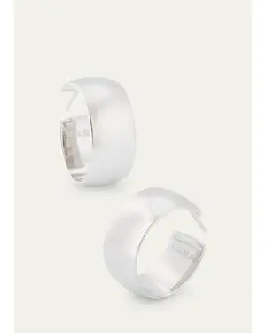 Lana Jewelry 14k Bold Hollow Hoop Earrings - Whtgld