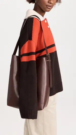Madewell The Essential Bucket Tote - Chocolate Raisin Leather