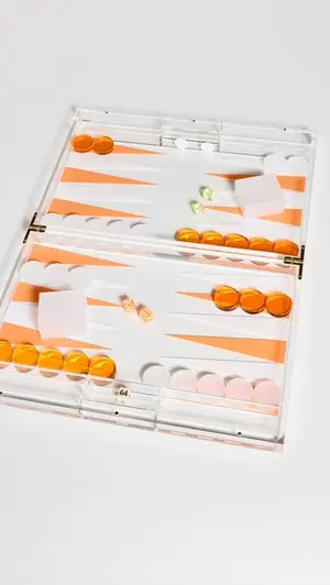 TIZO DESIGN 18 Lucite Backgammon Set