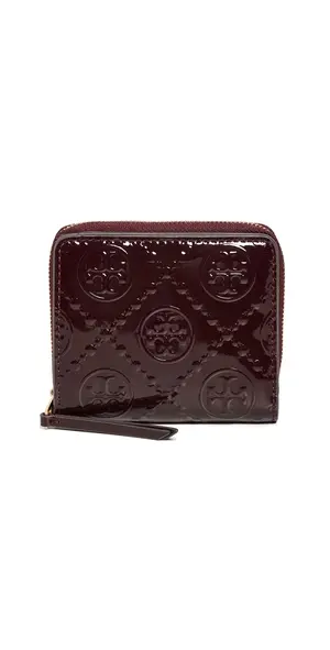 Tory Burch T Monogram Patent Embossed Bi-fold Wallet