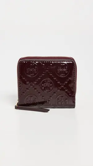 Tory Burch T Monogram Patent Embossed Bi-fold Wallet