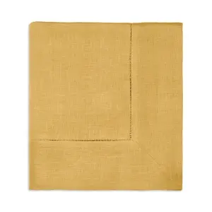 SFERRA Festival Square Hemstitched Tablecloth, 66 X 66 - Curry