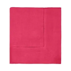 SFERRA Festival Square Hemstitched Tablecloth, 66 X 66 Raspberry
