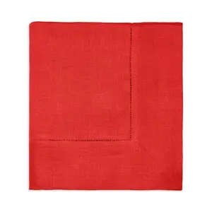 SFERRA Festival Square Hemstitched Tablecloth, 66 X 66 Red