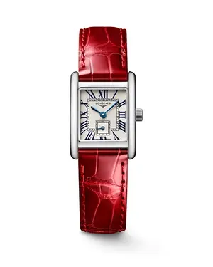 LONGINES Longines Mini Dolcevita Watch, 21.5mm X 29mm Silver/red