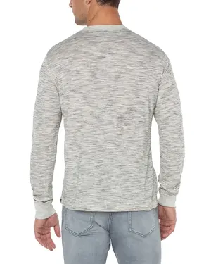 LIVERPOOL Slim Fit Henley - Cream Gray