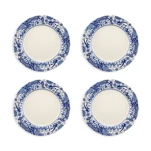 SPODE Italian Brocato Dinner Plate, Set Of 4 - Blue