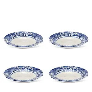 SPODE Italian Brocato Soup Plate, Set Of 4 - Blue