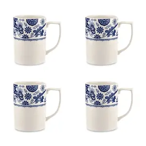 SPODE Italian Brocato Mug, Set Of 4 - Blue